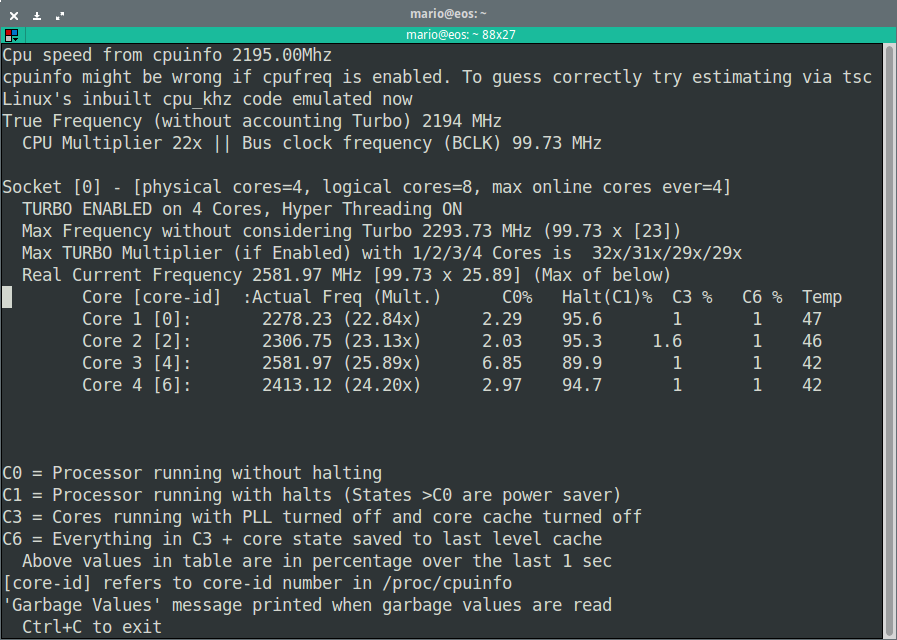 8 métodos para obtener datos de la CPU en Linux